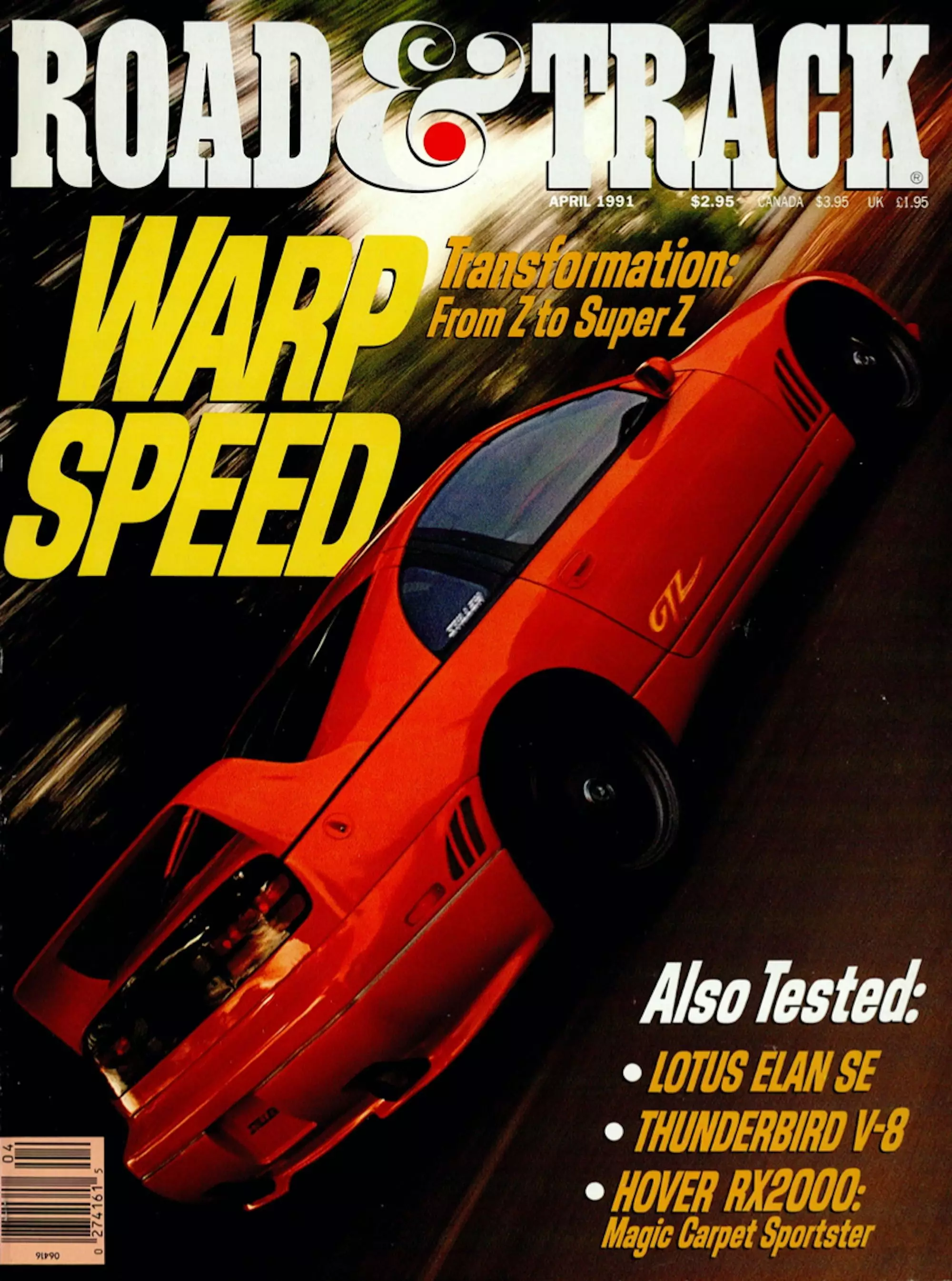 portada da revista road and track abril 1991