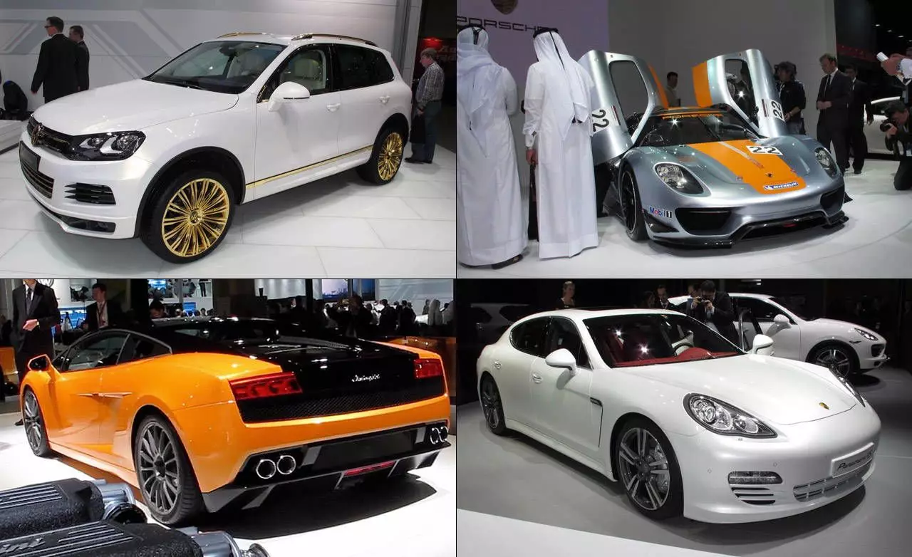 qatar 2011 motor show collage