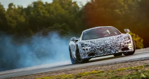 McLaren Super Series 720S ujian camo drift