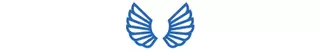 Blo, Wing, Azur, Line, Line art, Logo, Symbol, Graphics, Sticker, Electric Blue,