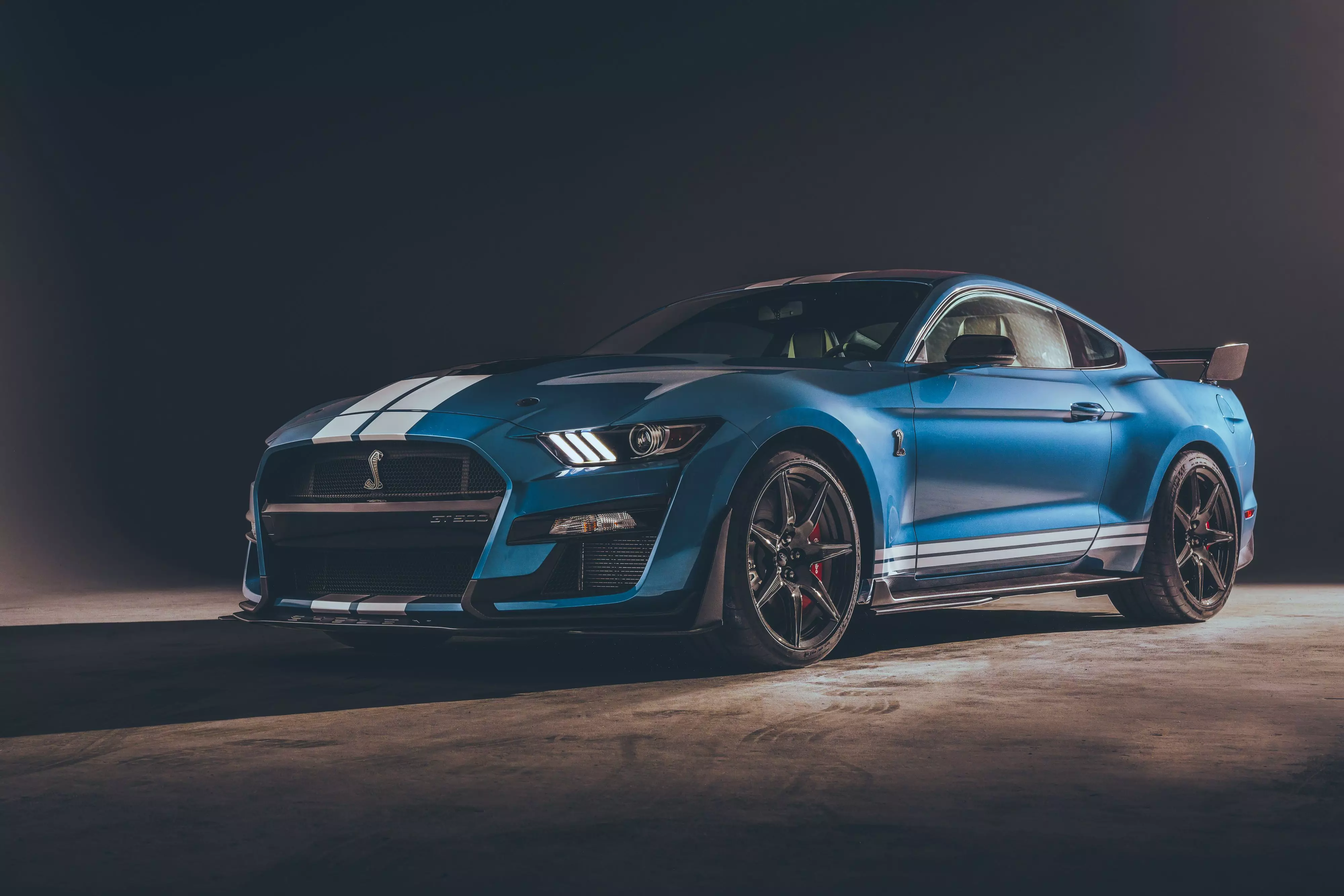 Ford Mustang Shelby GT500 newydd yn 2020 yn Detroit