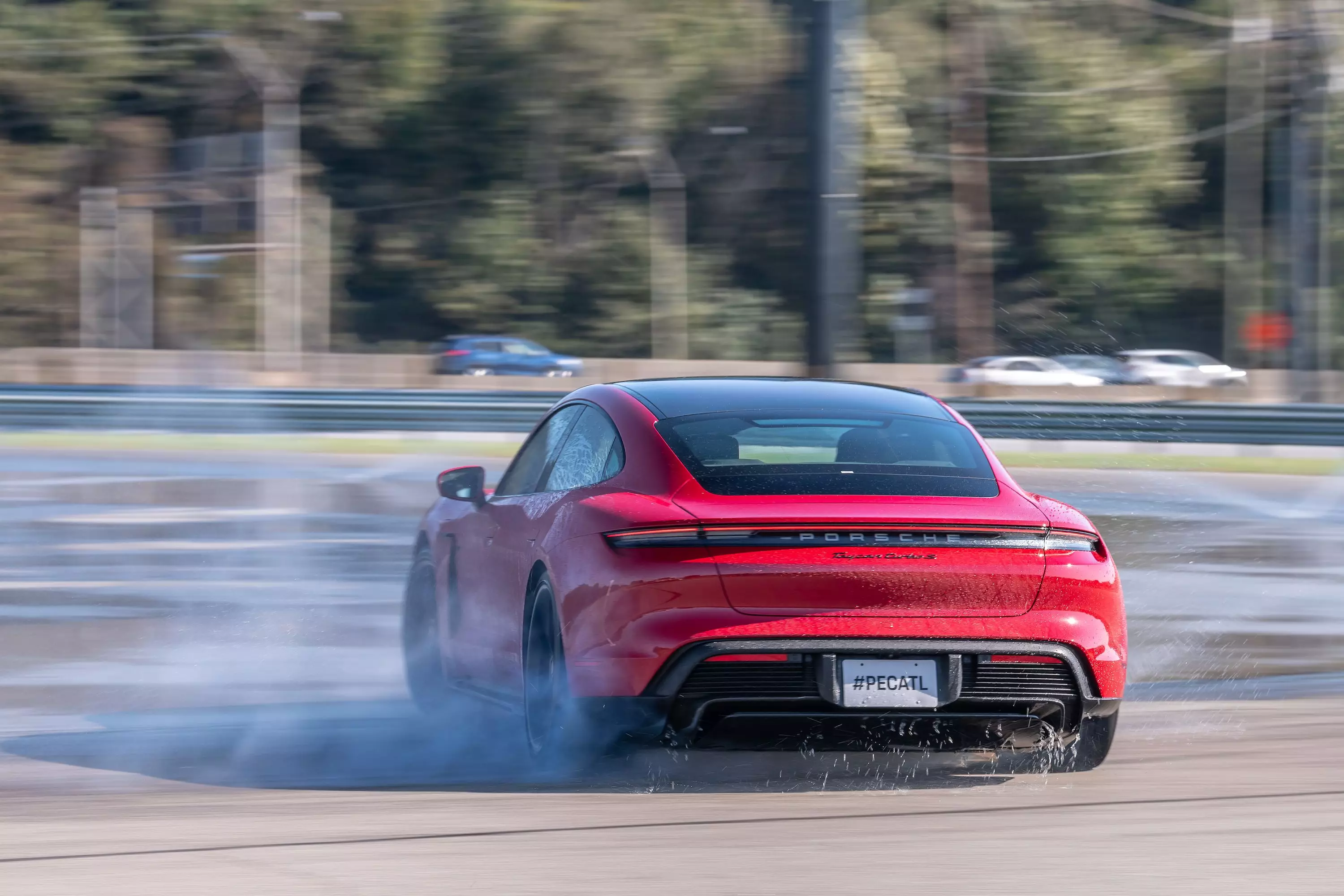 porsche taycan turbo s at porsche experience center atlanta, ga