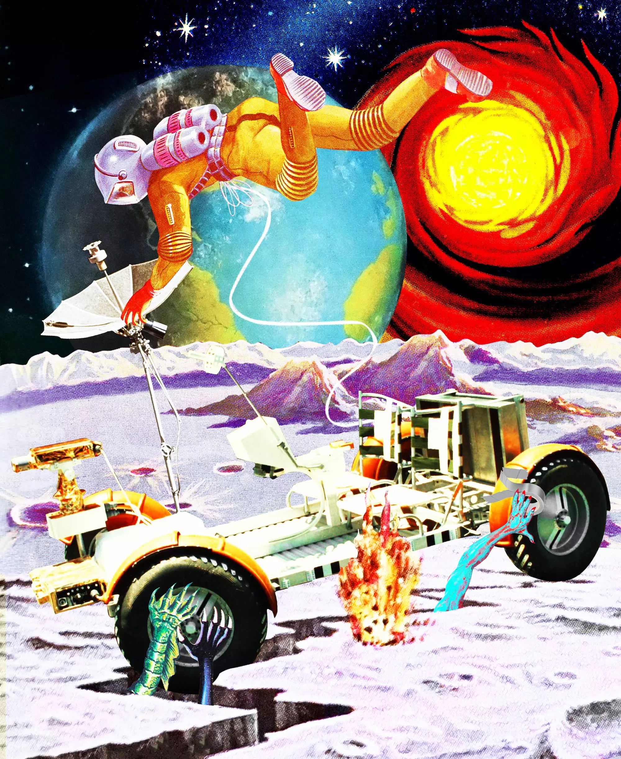 Lunar Rovers Zilienda ukingoni na Kuendelea Kwenda
