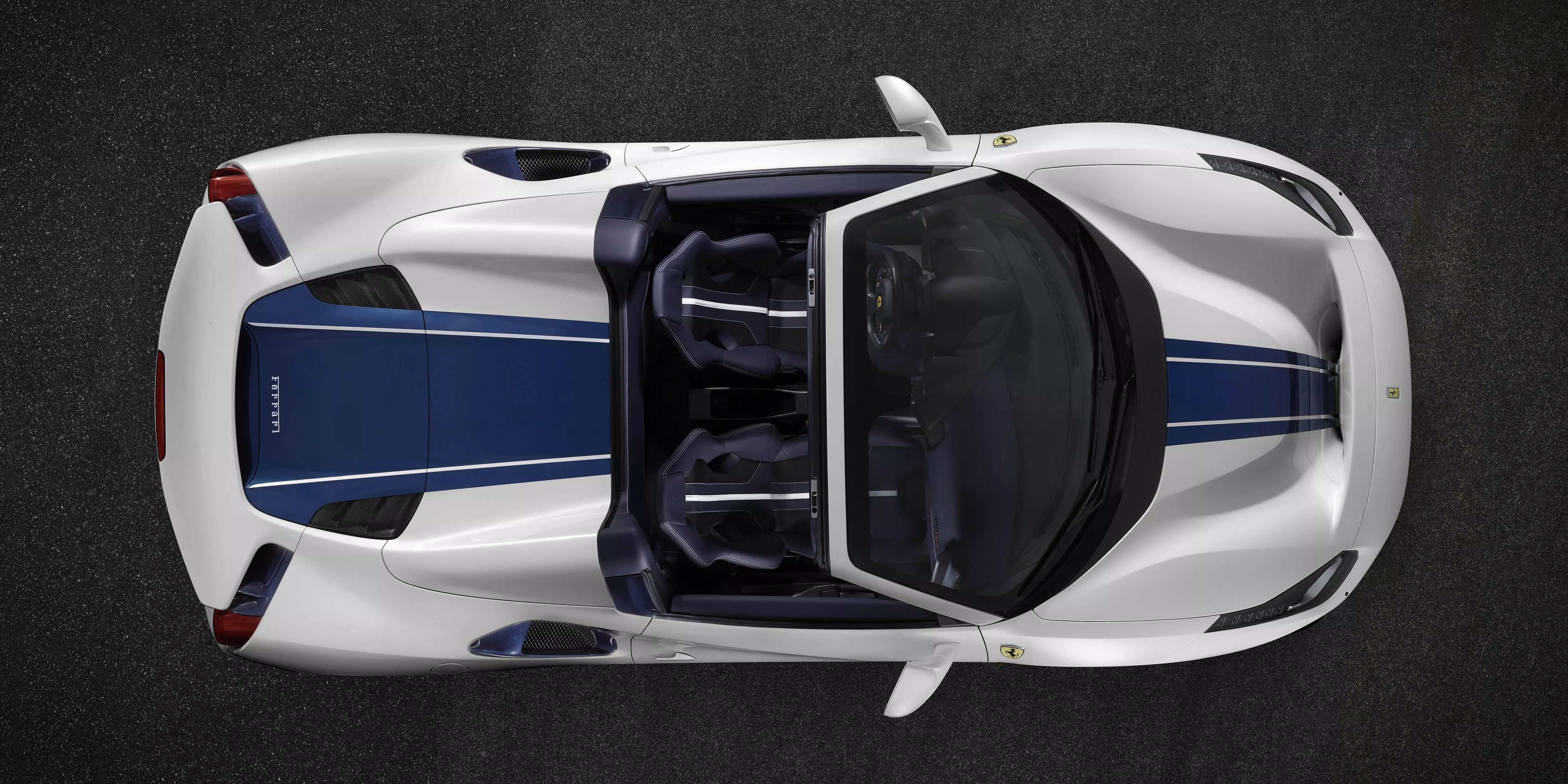 2019 Ferrari 488 Pista overhead view