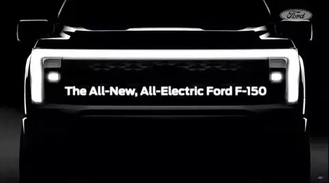 ford f 150 इलेक्ट्रिक टीझर