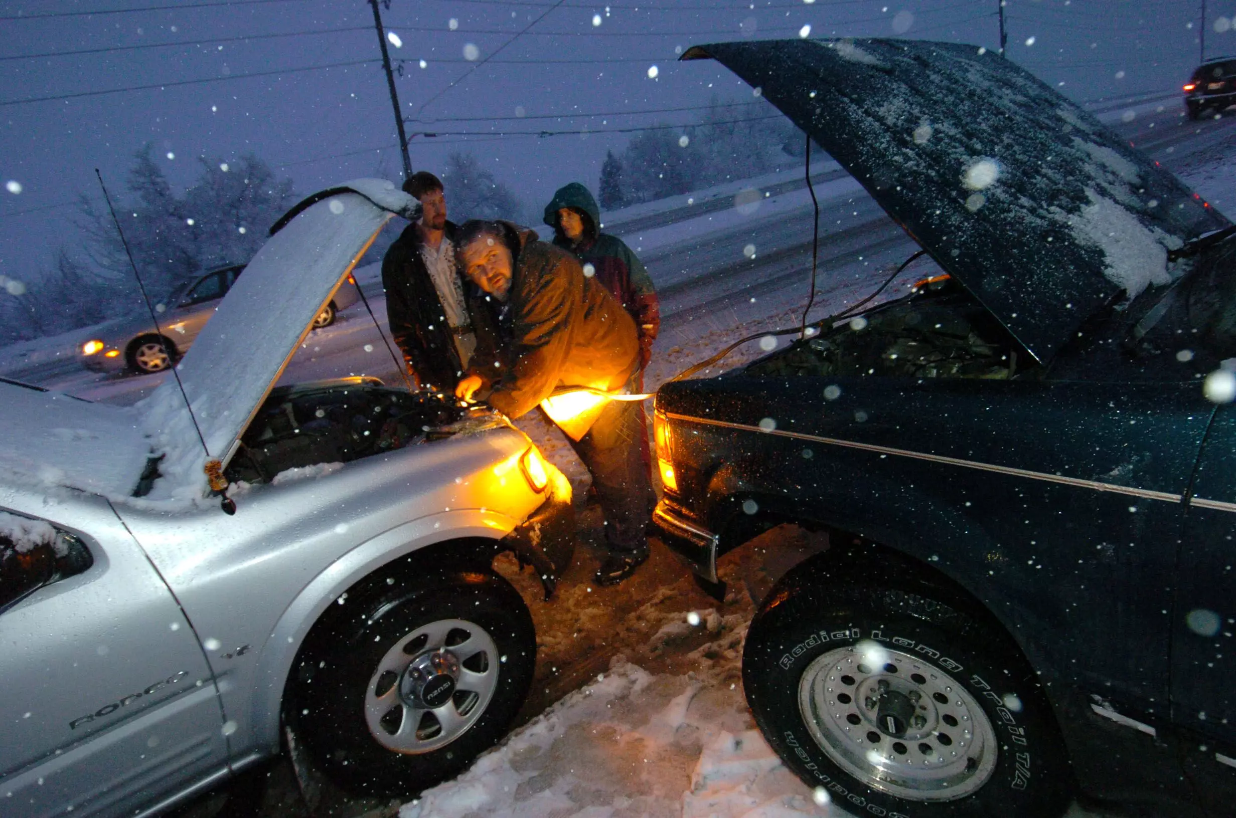 雪, 碰撞, 崩溃, 车辆, 机动车, 轿车, 车门, 冬冬季, 冬季风暴, 树,