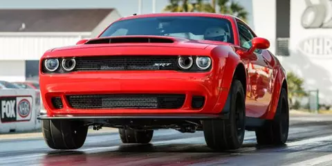 Dodge Challenger Demon wheelie